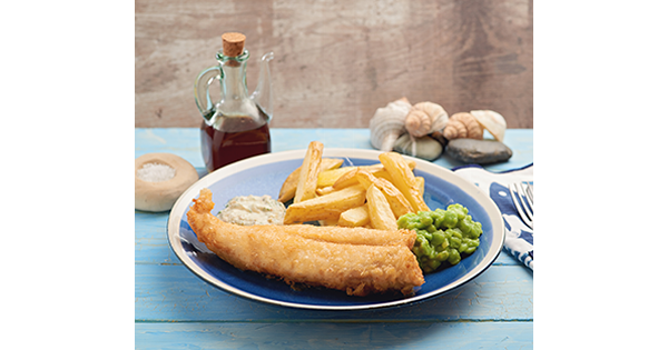 Beer batter fish with chips and tartare sauce - Coeliac UK